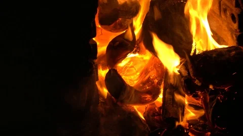 Coconut shells are burned in oven In Vie... | Stock Video | Pond5
