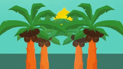 Coconut Tree - Vector Animation - Photos... | Stock Video | Pond5