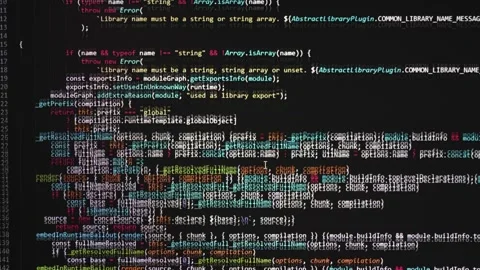 Code monitor software digital background... | Stock Video | Pond5