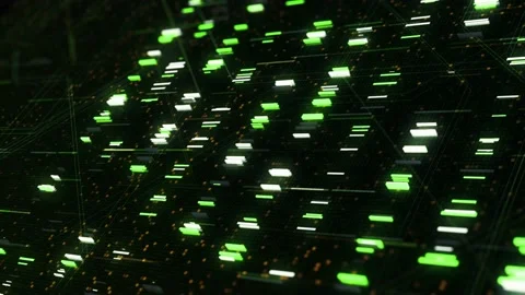 Code processing in circuit board, abstra... | Stock Video | Pond5