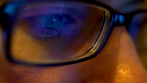 Reflection In Glasses Stock Footage ~ Royalty Free Stock Videos | Pond5