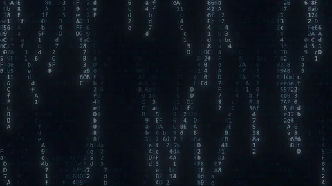 Code strings appering on the screen. Loo... | Stock Video | Pond5