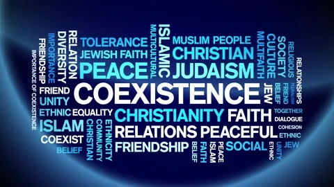 Coexistence animated word cloud,animatio... | Stock Video | Pond5
