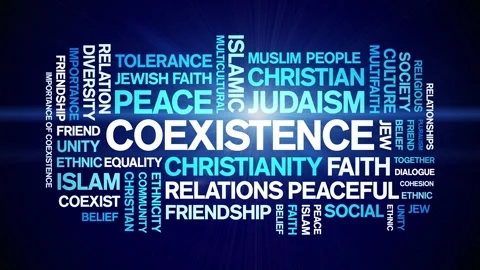 Coexistence animated word cloud,animatio... | Stock Video | Pond5