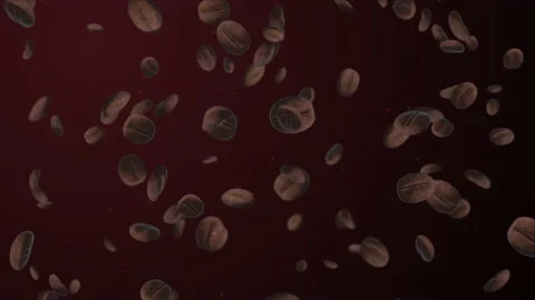 coffee beans flying loop animation | Stock Video | Pond5