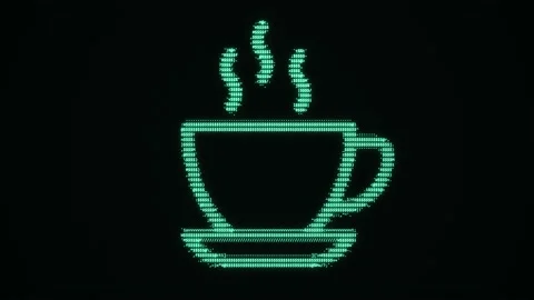 Coffee Break Icon Retro Ascii Art Style ... | Stock Video | Pond5
