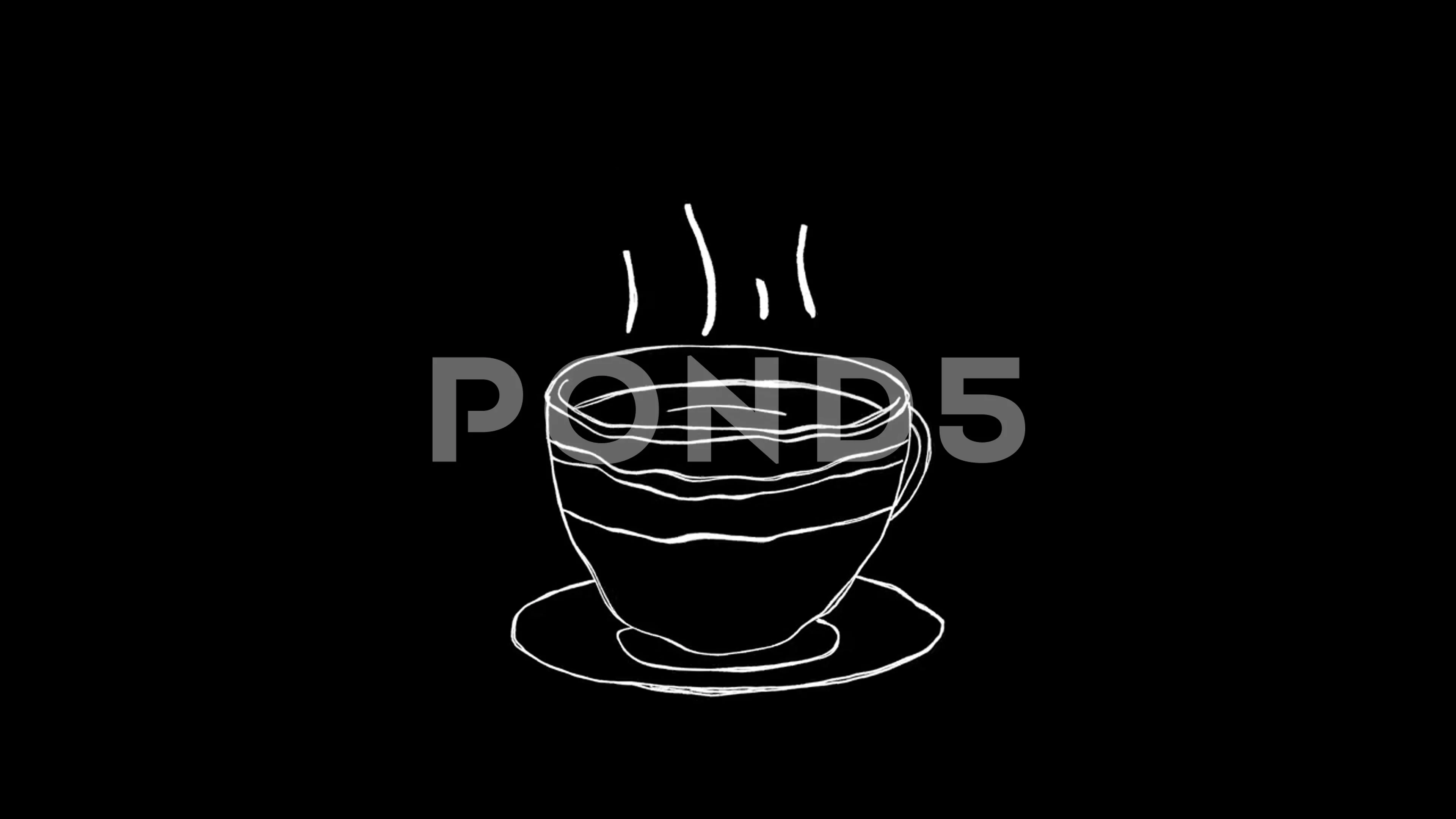 Steaming Coffee Mug Drawing