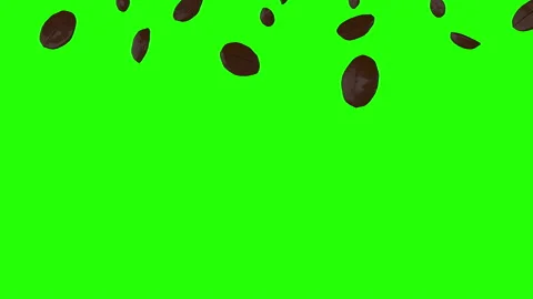 coffee rain beans green screen falling a... | Stock Video | Pond5