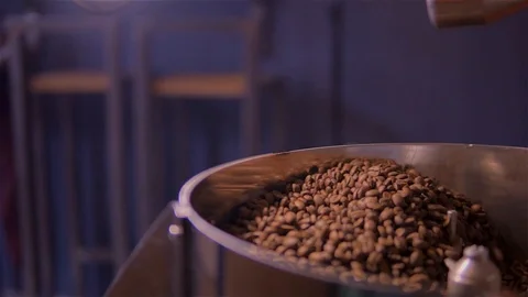 Coffee roaster .VAT for roasting coffee ... | Stock Video | Pond5