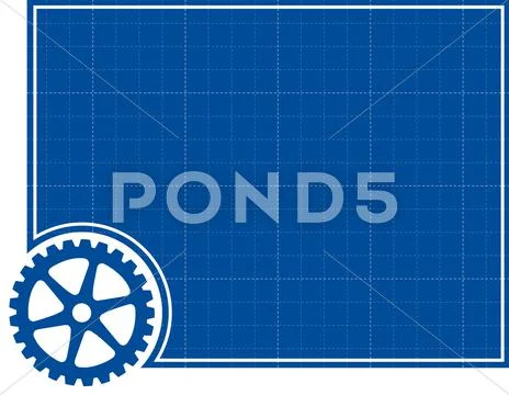 Cog and blueprint background: Royalty Free #33908598