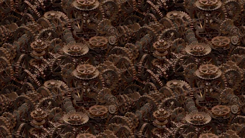 Cog Wheel Mechanism Rust Loop Tile textu... | Stock Video | Pond5