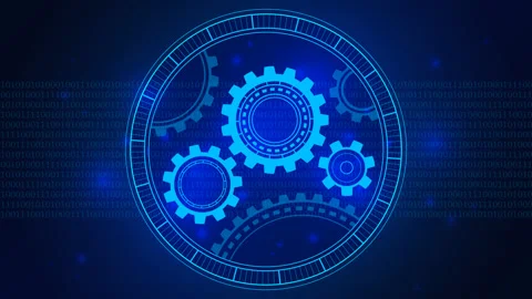 Cogs and gears, wheel mechanisms. Hi-tec... | Stock Video | Pond5