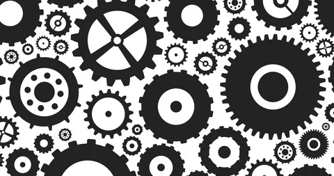 Cogs And Wheels Spinning Animation With ... | Stock Video | Pond5