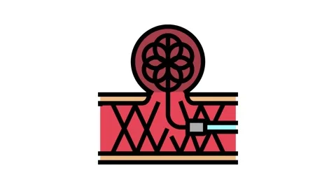 coil embolization color icon animation | Stock Video | Pond5