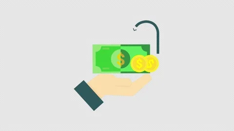 coin dollar back icon loop animation wit... | Stock Video | Pond5