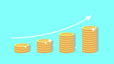 coin graph, animated coin graph, sparkli... | Stock Video | Pond5