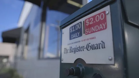 Coin Operated Newspaper Rack Featuring '... | Stock Video | Pond5