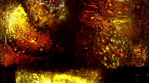 cola drink over ice, | Stock Video | Pond5