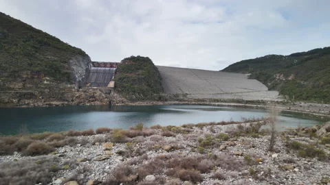 Colbun Dam built to create an reservoir ... | Stock Video | Pond5