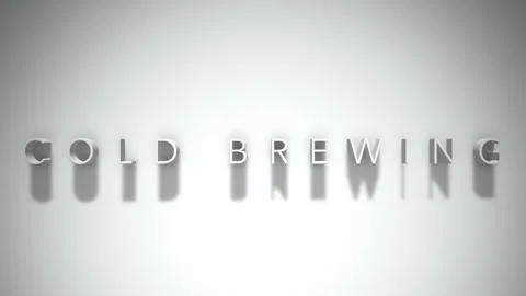 cold brewing 3D title animation white te... | Stock Video | Pond5