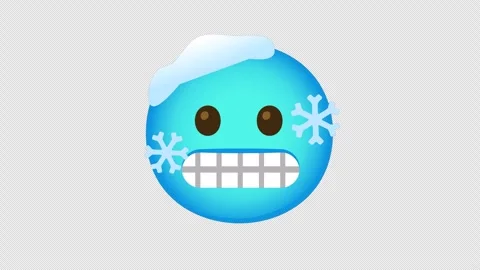 Cold Face Emoji Animated on a Transparen... | Stock Video | Pond5