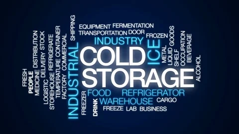 Cold storage animated word cloud, text d... | Stock Video | Pond5