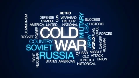 Cold war animated word cloud, text desig... | Stock Video | Pond5