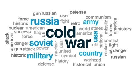 Cold war animated word cloud, text desig... | Stock Video | Pond5