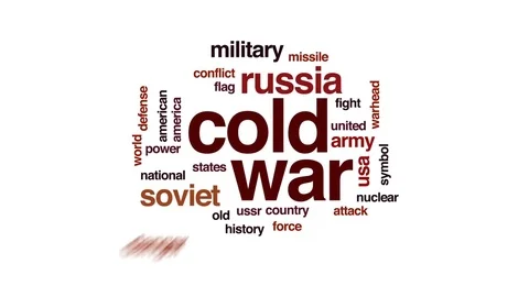 Cold war animated word cloud, text desig... | Stock Video | Pond5