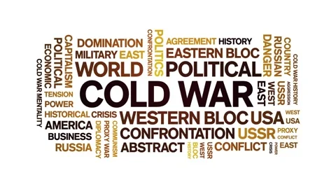 Cold War animated word cloud,animation t... | Stock Video | Pond5