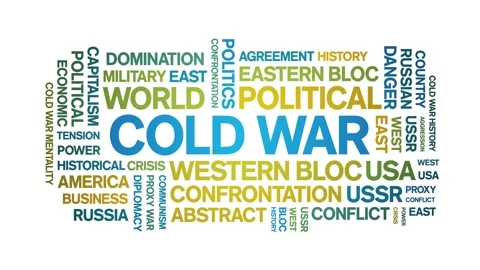 Cold War animated word cloud,animation t... | Stock Video | Pond5