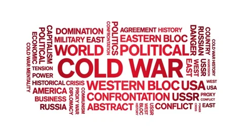 Cold War animated word cloud,animation t... | Stock Video | Pond5