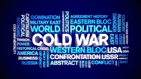Cold War animated word cloud,animation t... | Stock Video | Pond5