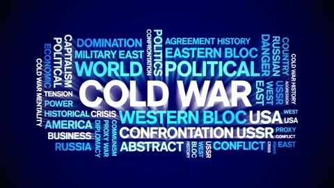 Cold War animated word cloud,animation t... | Stock Video | Pond5