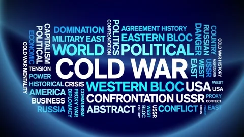Cold War animated word cloud,animation t... | Stock Video | Pond5