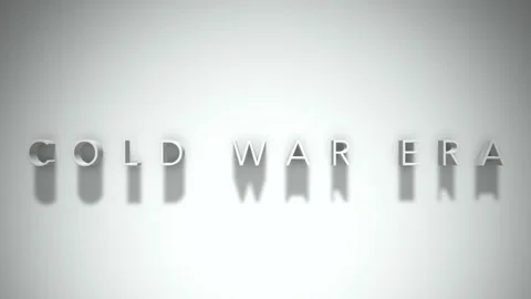 cold war era 3D title animation white te... | Stock Video | Pond5