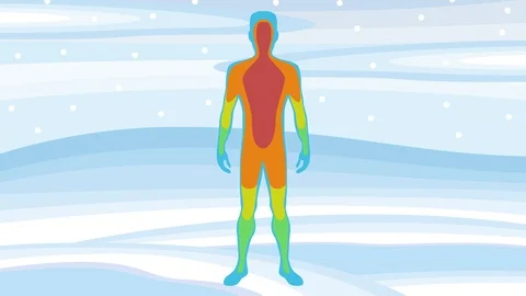 cold to warm graphic animation / Body te... | Stock Video | Pond5