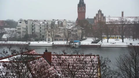 Cold winter snow storm January 2021 Berl... | Stock Video | Pond5