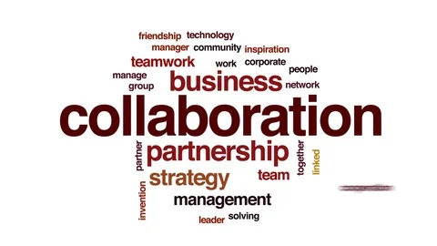 Collaboration animated word cloud, text ... | Stock Video | Pond5