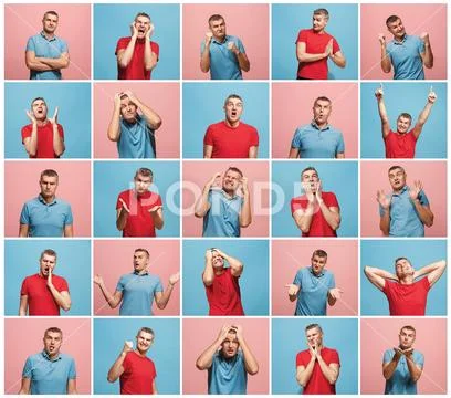 Photograph: The collage of different human facial expressions, emotions ...