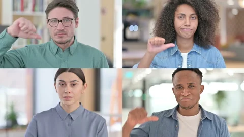 Collage of Different Races People Showin... | Stock Video | Pond5