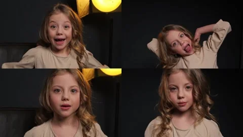 Collage of happy smiling faces of childr... | Stock Video | Pond5