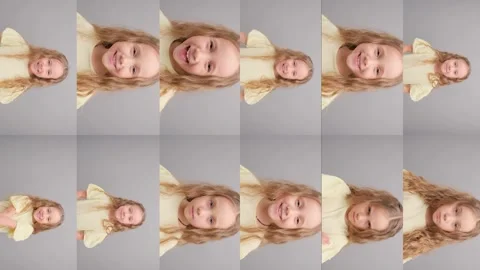 Collage of happy smiling faces of childr... | Stock Video | Pond5