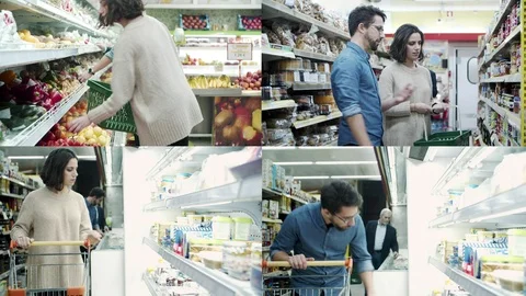 People Retail From Grocery Stock Video Footage | Royalty Free People ...