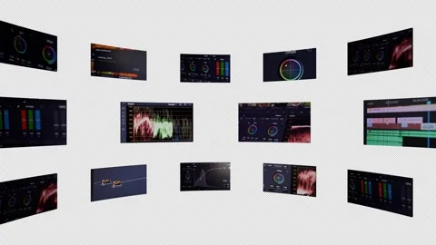 Collage of rotating screens with video e... | Stock Video | Pond5