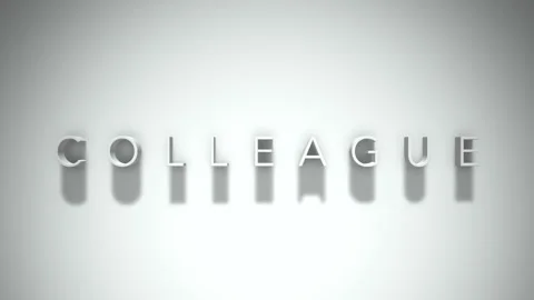 Colleague 3D title animation text with s... | Stock Video | Pond5