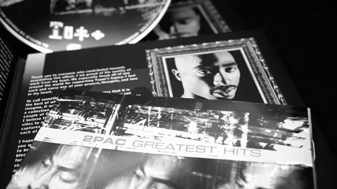 Collection of covers and cd inserts of t... | Stock Video | Pond5