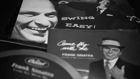 Collection of covers and cd of US singer... | Stock Video | Pond5