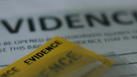 Collection of Crime Evidence Documents a... | Stock Video | Pond5