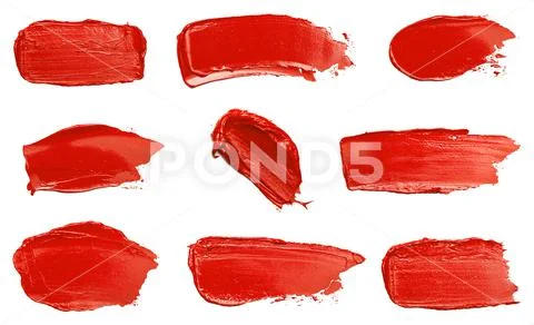 Photograph: A Collection of Red Swatches Isolated on a White Background ...